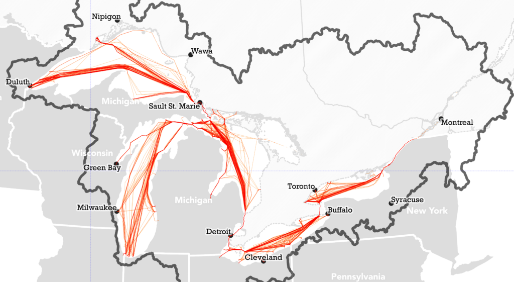 Mapping The Great Lakes Freighters Great Lakes Now mapping-the-great-lakes-freighters-great-lakes-now